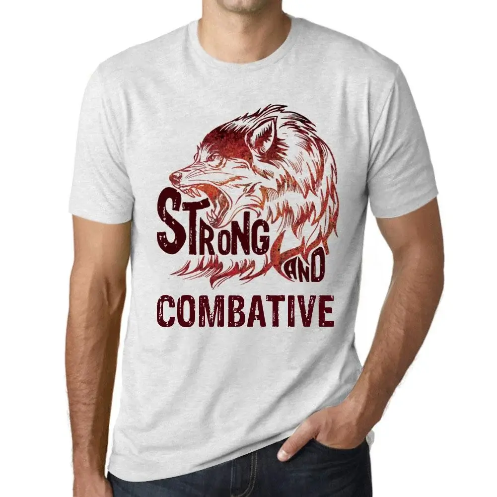 ULTRABASIC Homme Tee-Shirt Loup Fort Et Combatif Strong Wolf And ...