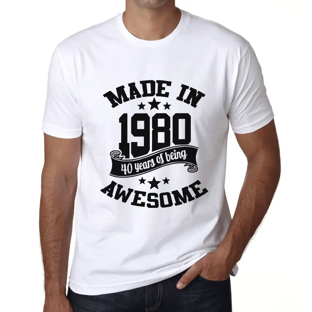 Uomo Maglietta Prodotto Nel 1980 – Made in 1980 – 44 Anni Idea Regalo ...