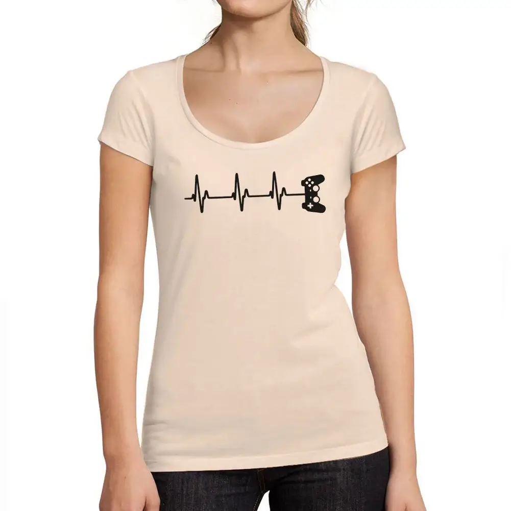 Women's Graphic T-Shirt Gamer Controller Heartbeat Funny Gaming Eco ...
