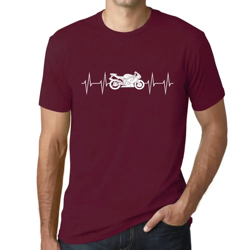 Men's Graphic T-Shirt Motorcycle Heartbeat Eco-Friendly Limited Edition ...
