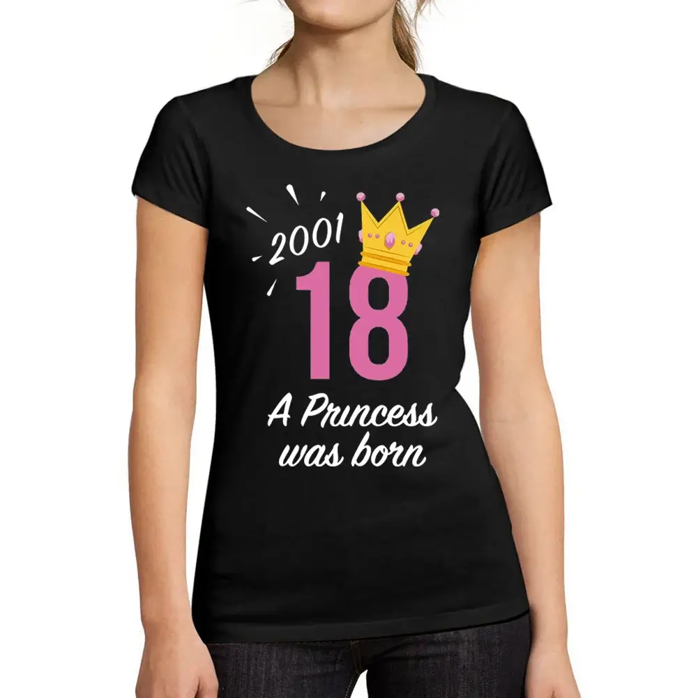 Women's Graphic T-Shirt Organic 2001 A Princess Was Born 23rd Birthday ...