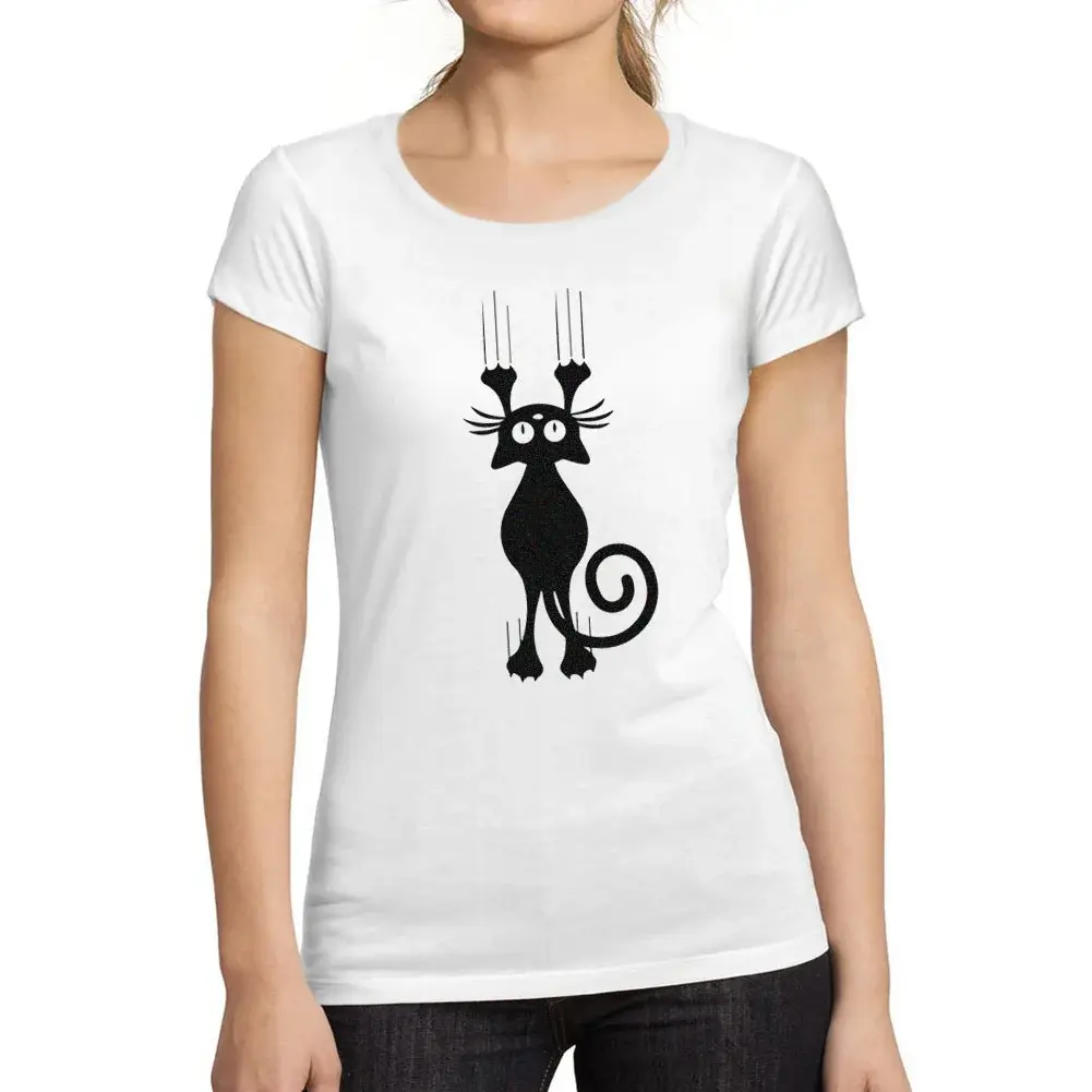 Donna Maglietta Divertente Gatto Dei Cartoni Animati Che Cade – Funny ...